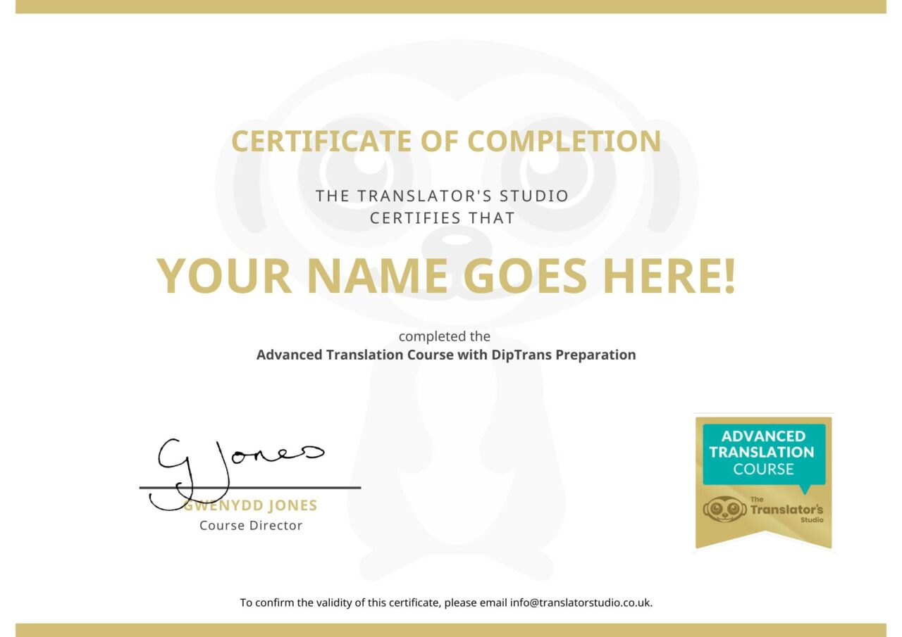 Online Translation Courses - The Translator's Studio